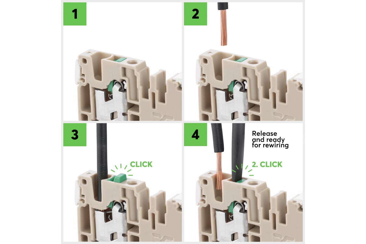 Weidmüller Feed-Through Terminal Block S4C 2,5 White (100 pcs.) | Loxone Shop